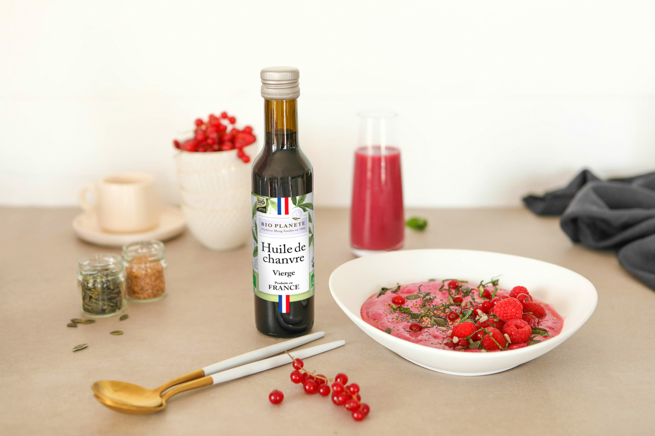 Crème de tofu aux fruits rouges - Huile de chanvre - - BIO PLANÈTE